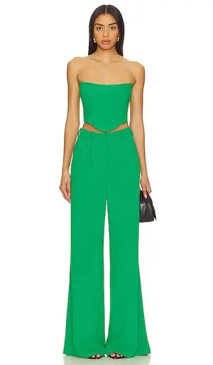Amanda Uprichard Sabine Crop Top - Jungle