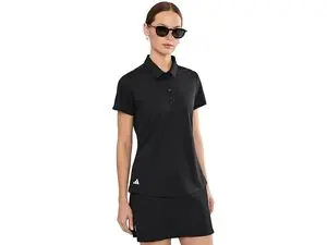 Adidas Performance Solid Short Sleeve Golf Polo Shirt Clothing Collegiate - Black