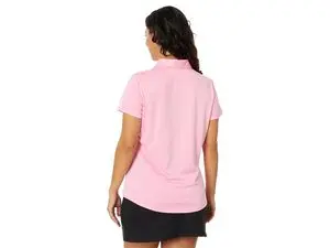 Adidas Performance Solid Short Sleeve Golf Polo Shirt Clothing Collegiate - Pink