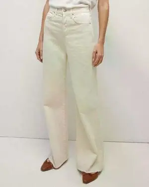 Veronica Beard Taylor Wide-leg Jean - Ecru