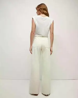 Veronica Beard Taylor Wide-leg Jean - Ecru