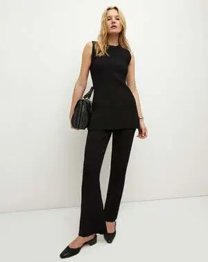 Veronica Beard Massaro Rib-knit Pants