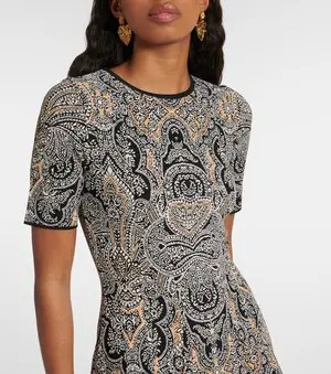 Etro Paisley Printed Minidress - Black