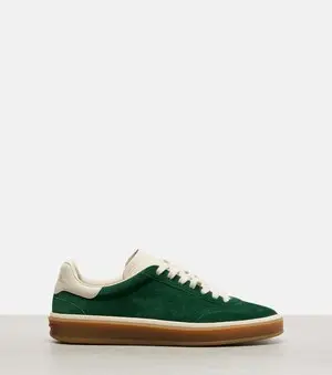Loro Piana Tennis Walk Suede Sneakers - Green