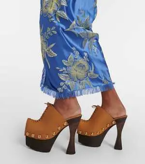 Etro Plateau 90 Leather Pumps