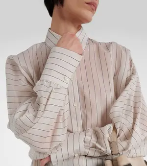 Brunello Cucinelli Cotton-blend Lamé Shirt