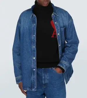 AMI Paris De Cœur Wool Turtleneck Sweater
