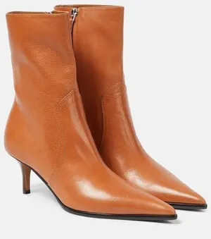 Paris Texas Ashley Leather Ankle Boots - Brown