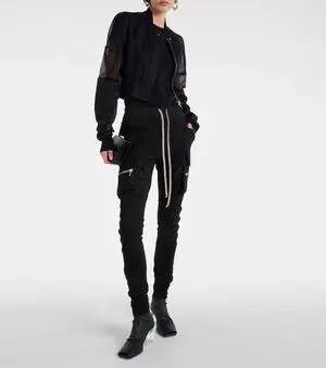 Rick Owens Stretch Leather Ankle Boots