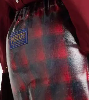 MAISON MARGIELA Checked Coated Wool Midi Skirt