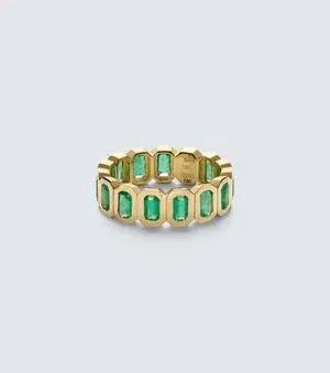 Shay Jewelry 18kt Gold Ring With Emeralds - Green