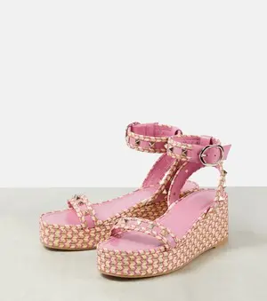 Valentino Garavani Rockstud Torchon Platform Espadrilles