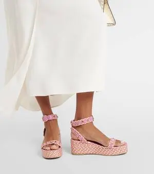 Valentino Garavani Rockstud Torchon Platform Espadrilles