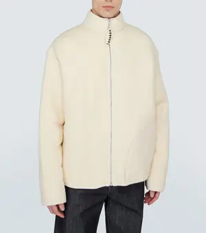 JIL SANDER Cotton Fleece Zip-up Jacket