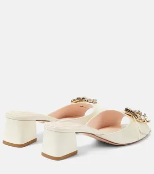 ROGER VIVIER Bikiviv Embellished Patent Leather Mules