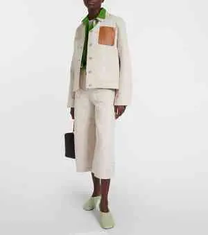 Loewe Cotton And Linen Jacket - White