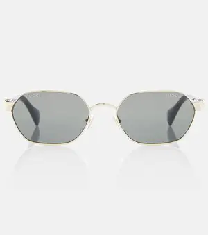Gucci Double G Octagon Sunglasses - Black