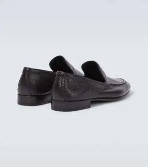 Manolo Blahnik Truro Leather Loafers - Black