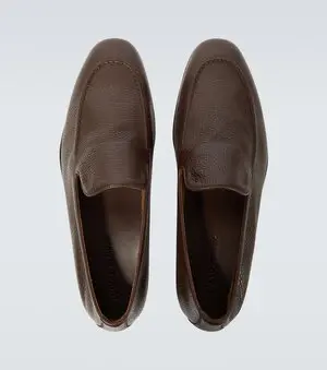 Manolo Blahnik Truro Leather Loafers - Brown