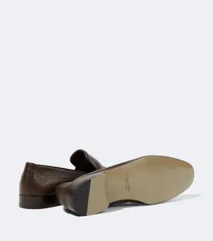 Manolo Blahnik Truro Leather Loafers - Brown
