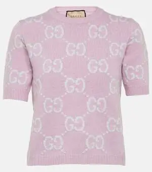 Gucci Gg Wool Top - Pink
