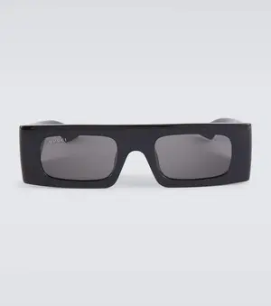 Gucci Fashion Show Rectangular Sunglasses - Black