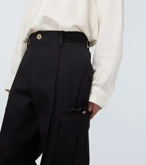 Versace Cotton Gabardine Cargo Pants