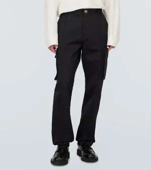 Versace Cotton Gabardine Cargo Pants