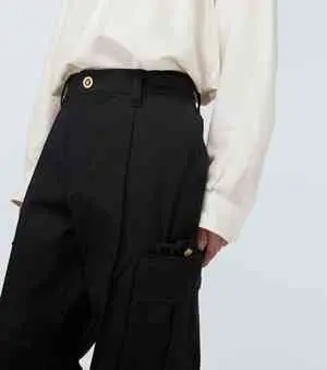 Versace Cotton Gabardine Cargo Pants
