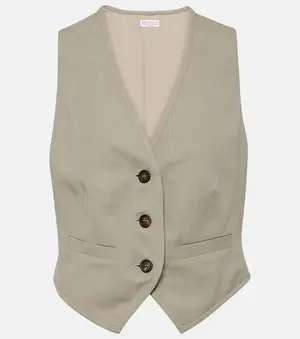 Brunello Cucinelli Single-breasted Vest - Grey