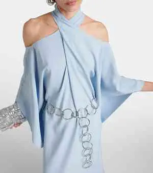 TALLER MARMO Mambo Halterneck Crêpe Kaftan