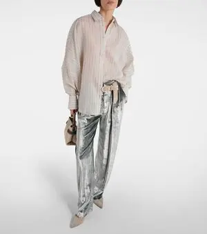 Brunello Cucinelli Cotton-blend Lamé Shirt