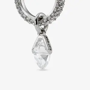 JIMMY CHOO Heart Hoop Earrings - Silver/crystal
