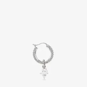 JIMMY CHOO Heart Hoop Earrings - Silver/crystal