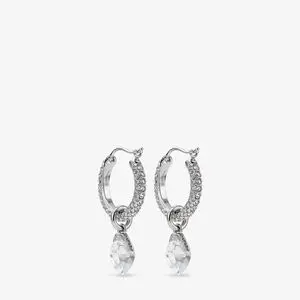 JIMMY CHOO Heart Hoop Earrings - Silver/crystal