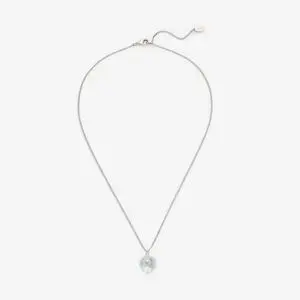 JIMMY CHOO Silver-finish Heart Necklace With Crystals - Silver/crystal