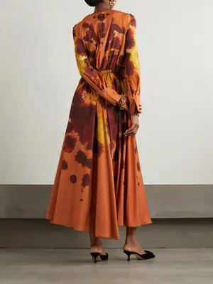 Altuzarra Peirene Tie-dyed Chiffon Midi Dress