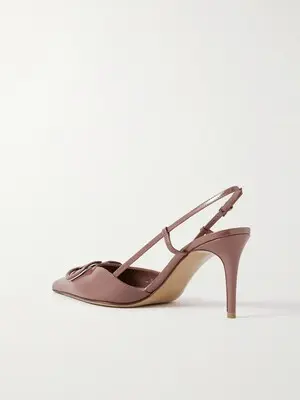 Valentino Garavani Vlogo Patent-leather Slingback Pumps