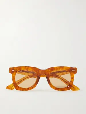 JACQUES MARIE MAGE Ava Square-Frame Sunglasses Tortoiseshell