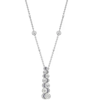 BOODLES Platinum And Diamond Over The Moon Pendant Necklace - Silver