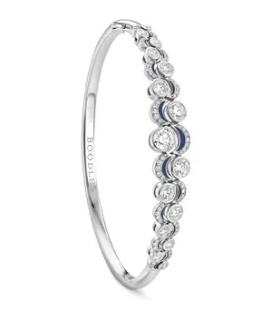 BOODLES Platinum And Diamond Over The Moon Bangle - Silver