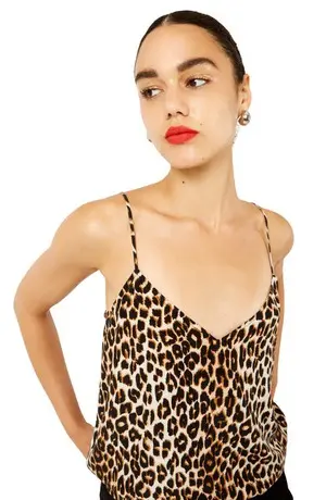 Equipment Layla Leopard Print Silk Camisole