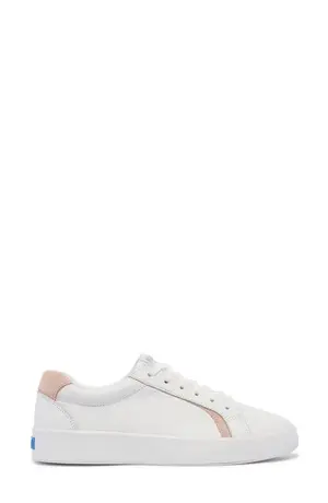 KEDS® Pursuit Low Top Sneaker - White/light Pink Leather
