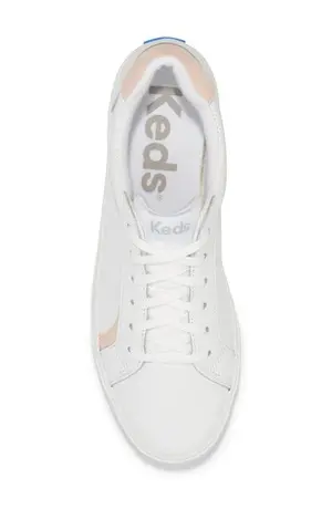 KEDS® Pursuit Low Top Sneaker - White/light Pink Leather