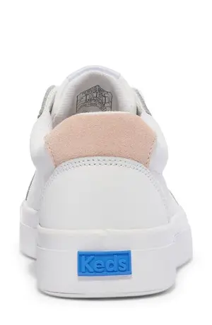 KEDS® Pursuit Low Top Sneaker - White/light Pink Leather