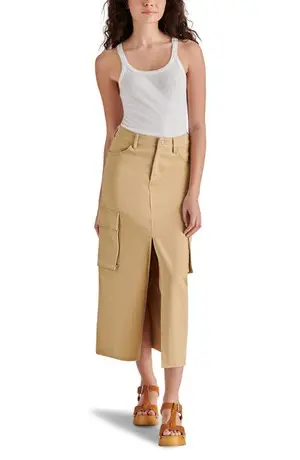 Steve Madden Benson Stretch Twill Cargo Skirt - Mushroom