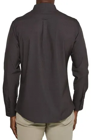 7 Diamonds Niall Geometric Print Performance Button-up Shirt