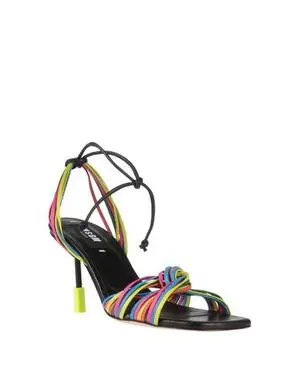 MSGM Leather Heeled Sandals - Pink