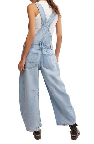 Free People We The Free Good Luck Denim Overalls