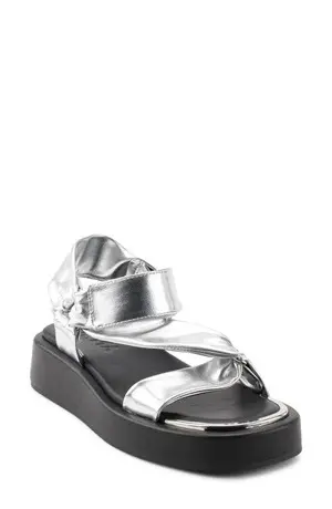 Dkny Platform Sandal - Silver